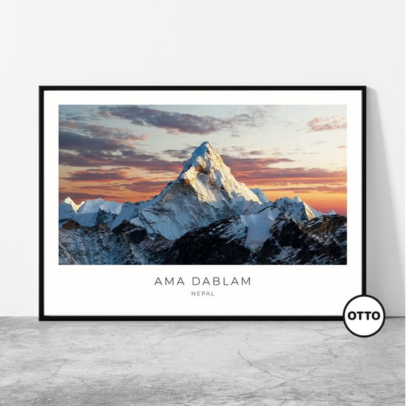 Ama Dablam Wall Art Ama Dablam Mountain Home Decor Poster Art Travel ...
