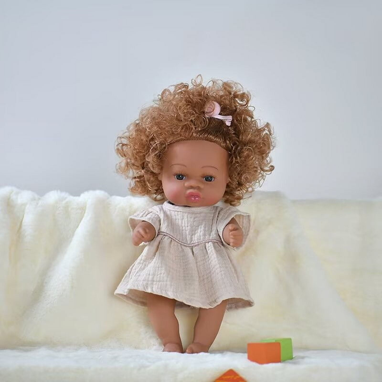 AmaMary 12" Girl Black Reborn Doll Golden Exploding Head Vinyl Doll ...