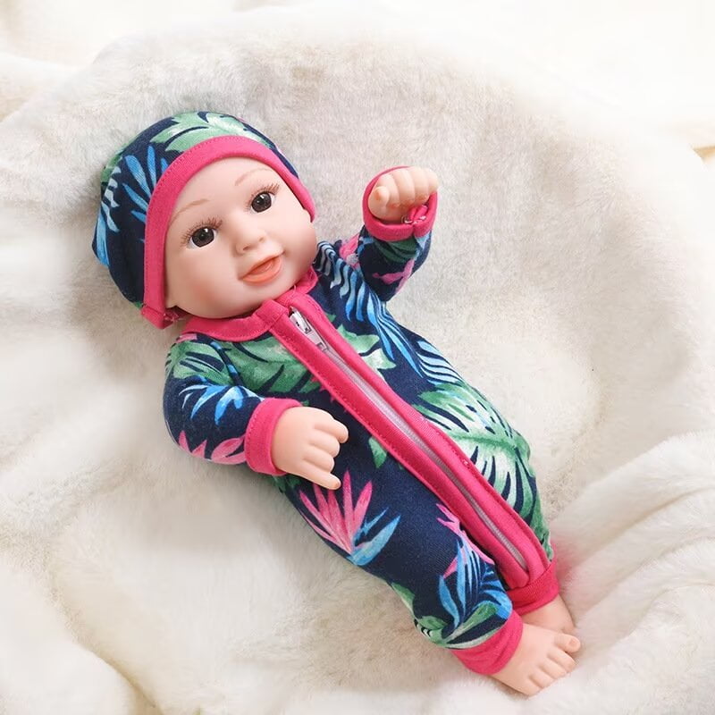 AmaMary 12" Newborn Baby Doll Lifelike Silicone Vinyl Big Orchid ...
