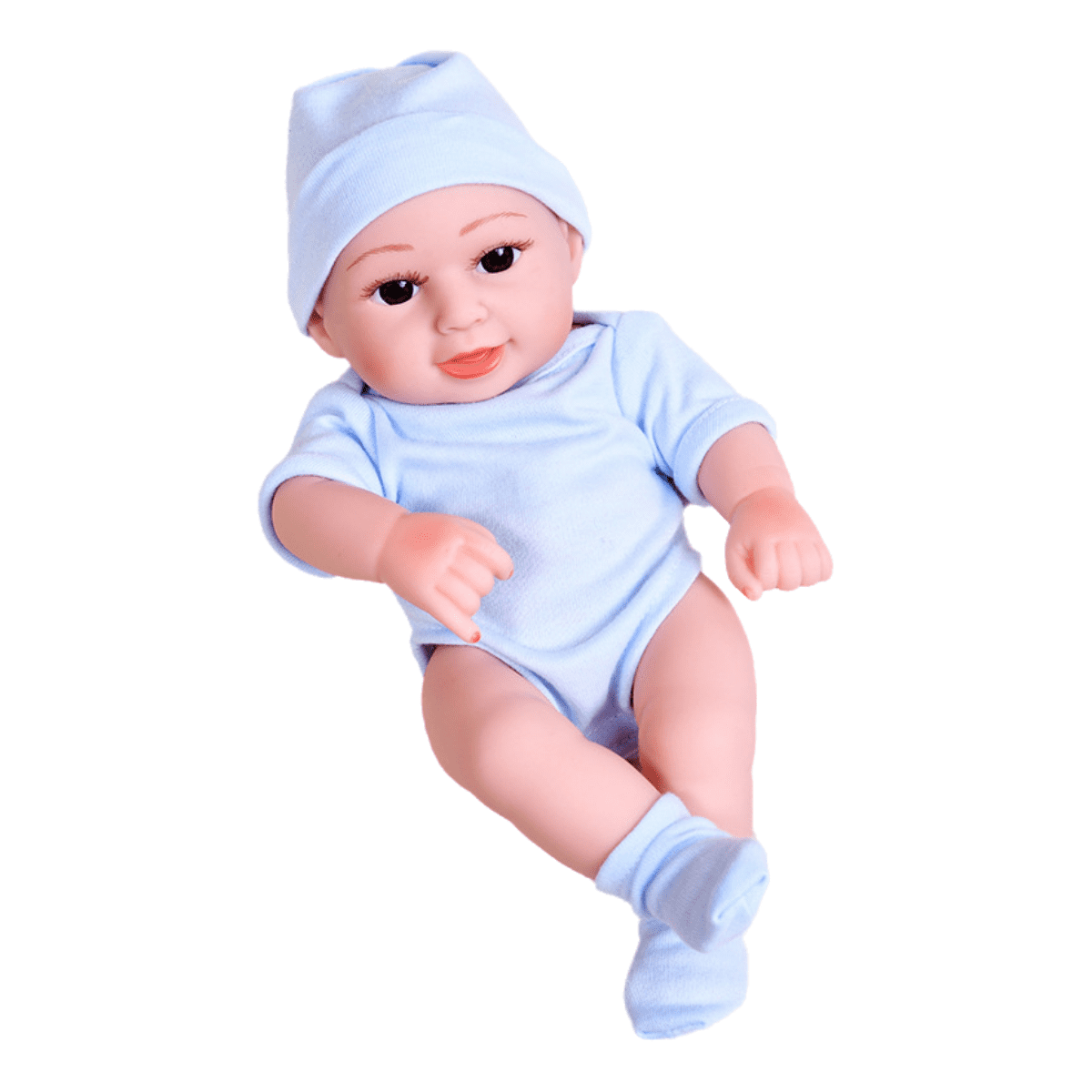 AmaMary 12" Newborn Baby Doll Lifelike Silicone Vinyl Blue Crawler ...