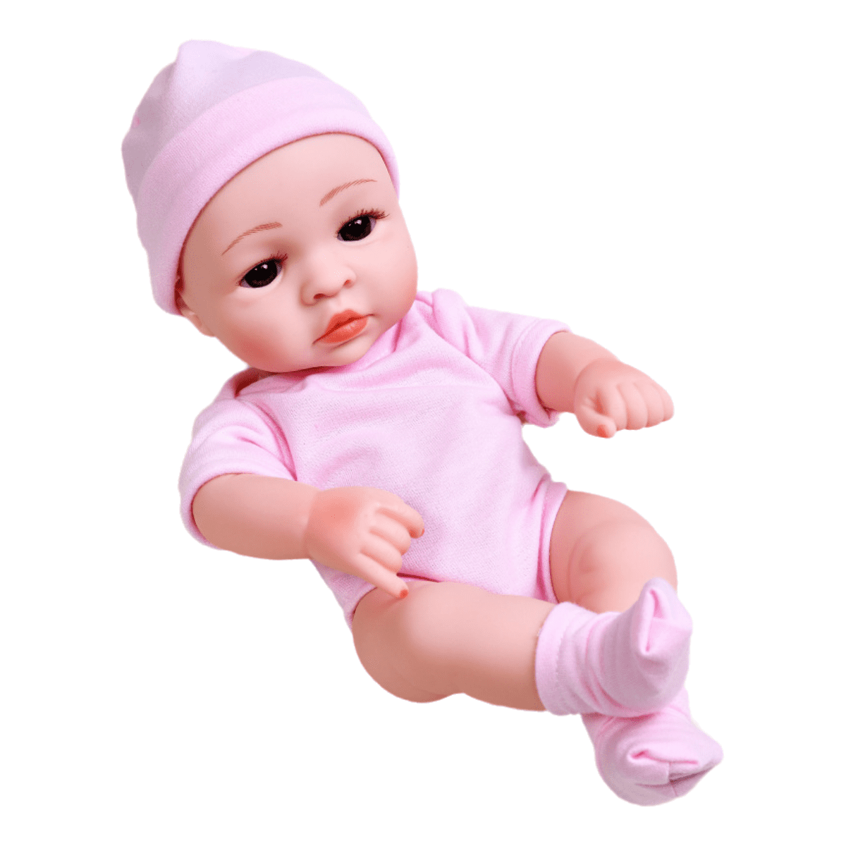 AmaMary 12" Newborn Baby Doll Lifelike Silicone Vinyl Pink Crawling ...