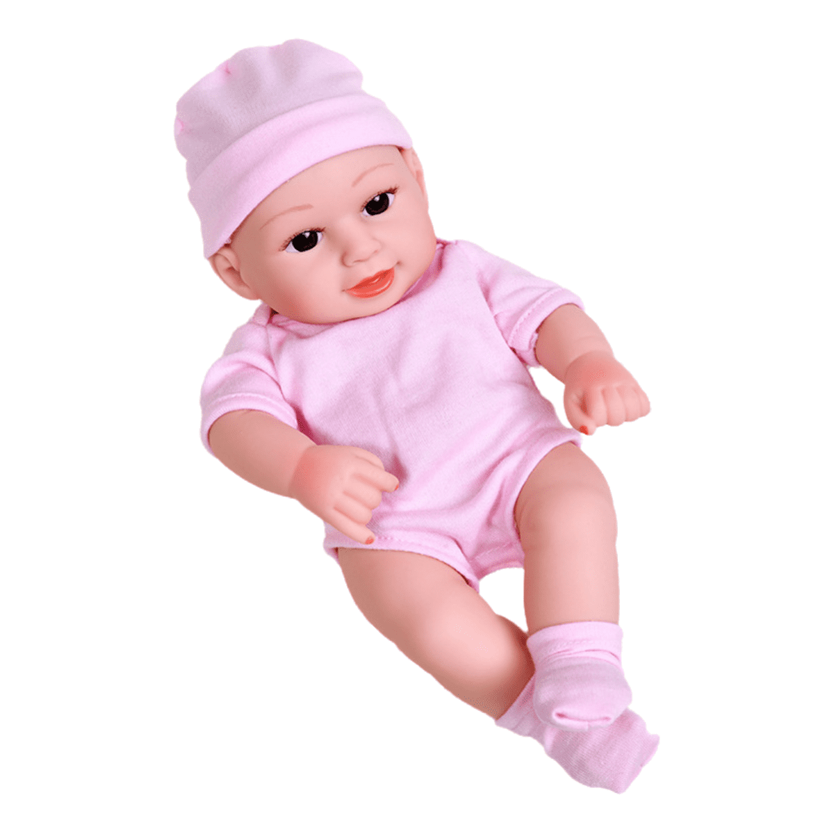 AmaMary 12" Newborn Baby Doll Lifelike Silicone Vinyl Pink Crawling ...
