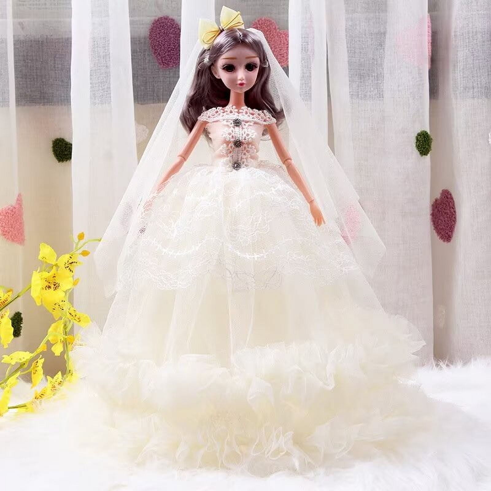 AmaMary 12 inch Princess Doll - Multi-Layer Puffy Gown Wedding Dress ...