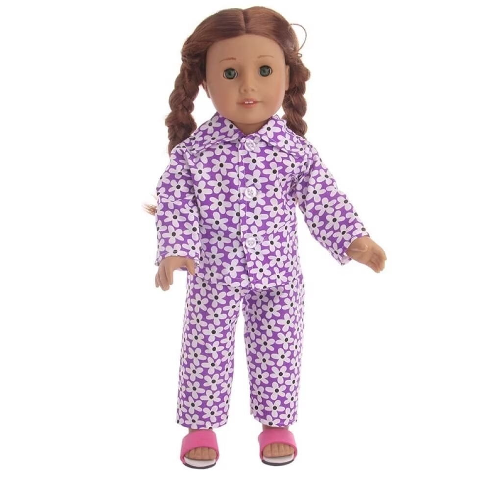 AmaMary 18 inch Doll Pajamas, American Girl Doll Clothes, Includes ...