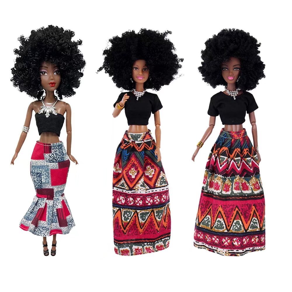AmaMary 3 Pcs 12 Inch African American Black Doll - Collectible and ...