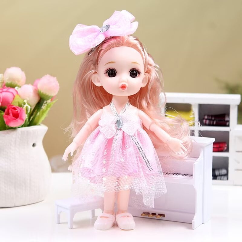 Babysbule 6 inch Mini Doll with 13 Movable Joints and Changeable Outfit ...