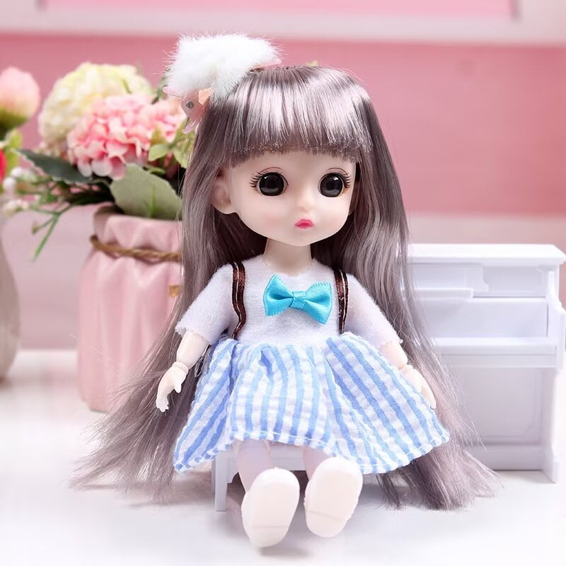 Babysbule 6 inch Mini Doll with 13 Movable Joints and Changeable Outfit ...
