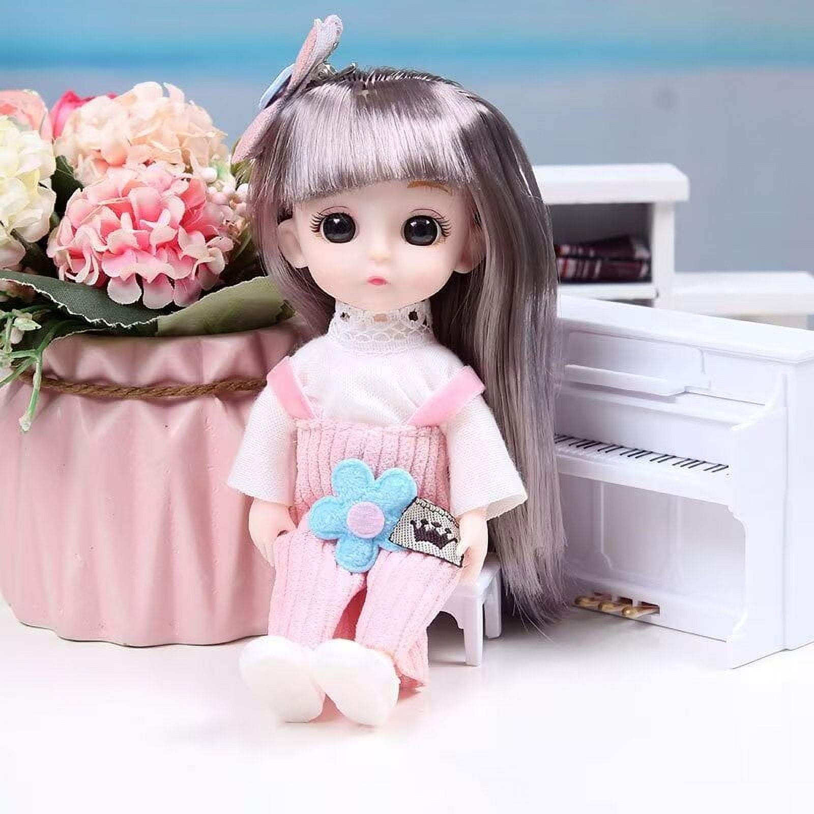 AmaMary 6 inch Mini Doll with 13 Joints, Changeable Outfit, Girl Toy ...