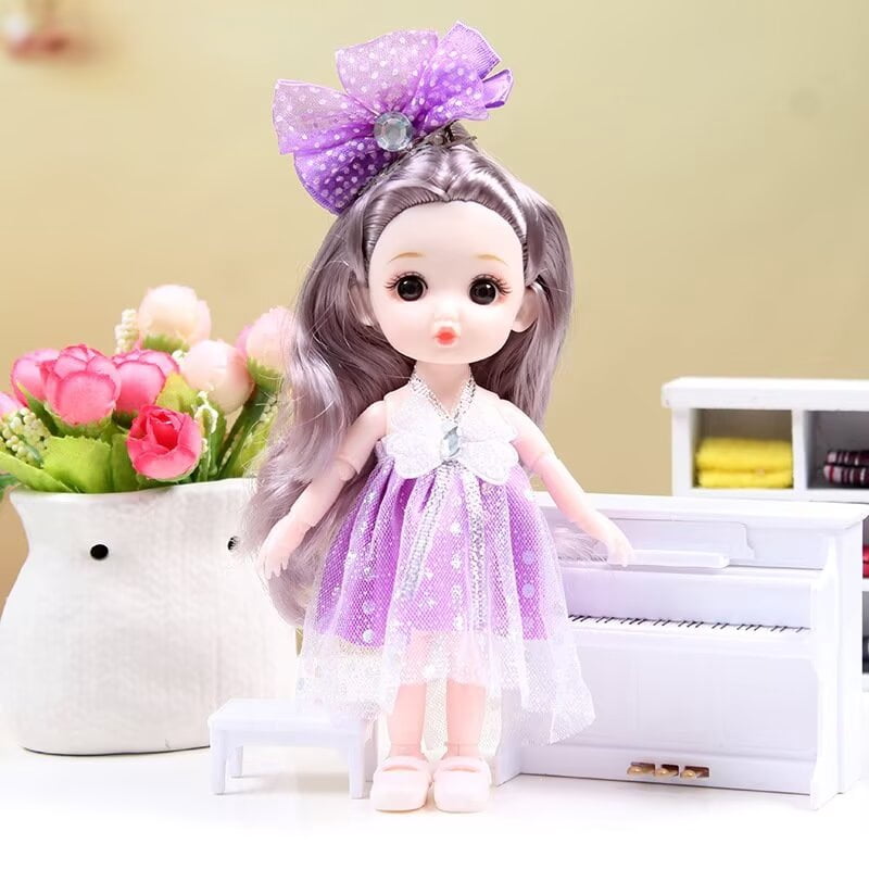 Babysbule 6 inch Mini Doll with 13 Movable Joints and Changeable Outfit ...