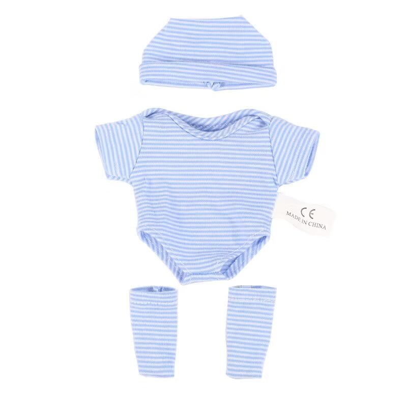 AmaMary 7-8 inch Baby Doll Clothes Set, Includes Onesie, Hat, and Socks ...