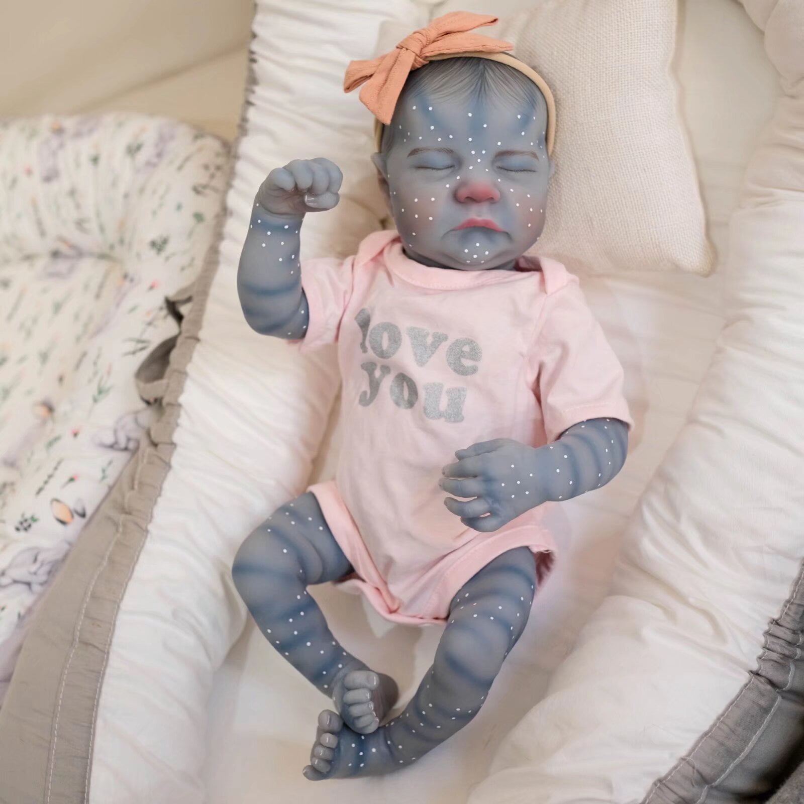 AmaMary Avatar Realistic Reborn Baby Doll 19 inch Closed Eye Pink Soft ...