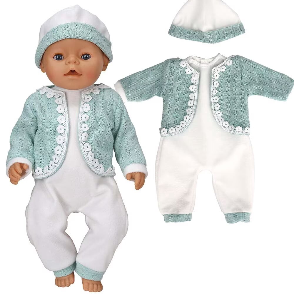 AmaMary 16-18 inch Reborn Baby Doll Clothes Set – Cute Jumpsuit and Hat ...