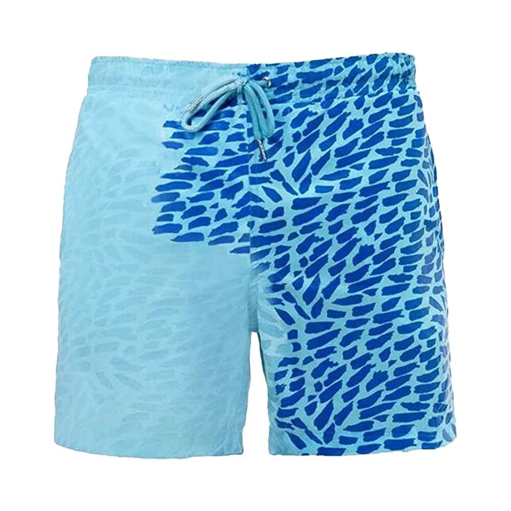 AmaMary Color Changing Swim Trunks for Men, Color Changing Shorts for ...