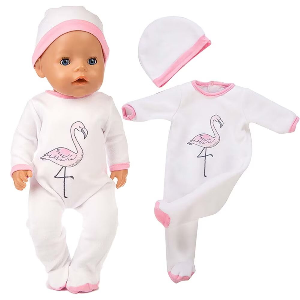 AmaMary 16-18 inch Reborn Doll Onesie Outfit – Soft Velvet Bodysuit ...