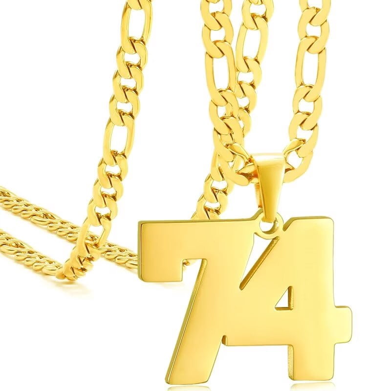 AmaMary Personalized Jersey Number Necklaces for Mens,Athletes ...