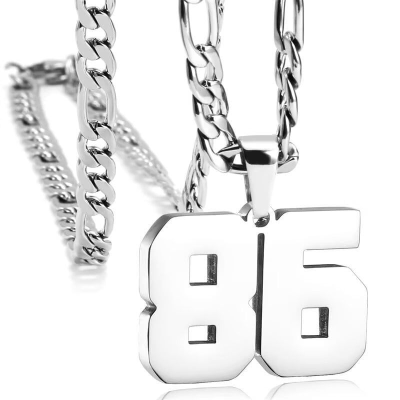 AmaMary Personalized Jersey Number Necklaces for Mens,Athletes ...