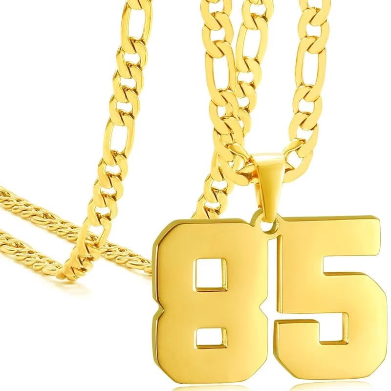 AmaMary Personalized Jersey Number Necklaces for Mens,Athletes ...