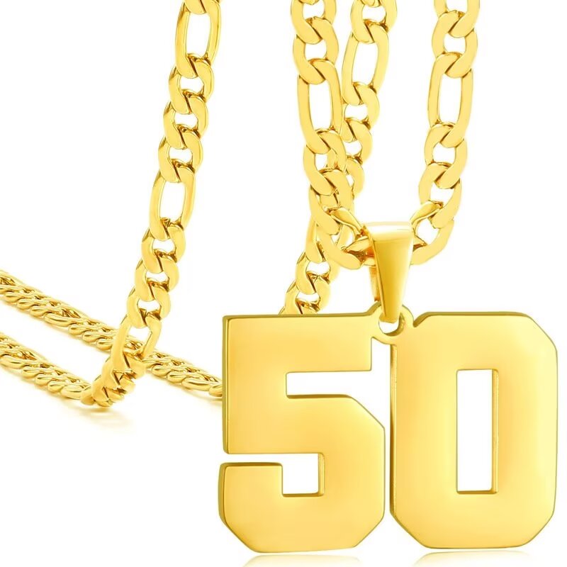 AmaMary Personalized Jersey Number Necklaces for Mens,Athletes ...