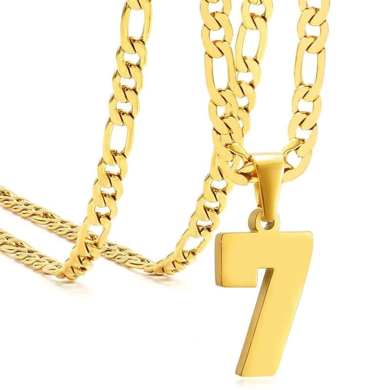 AmaMary Personalized Jersey Number Necklaces for Mens,Athletes ...