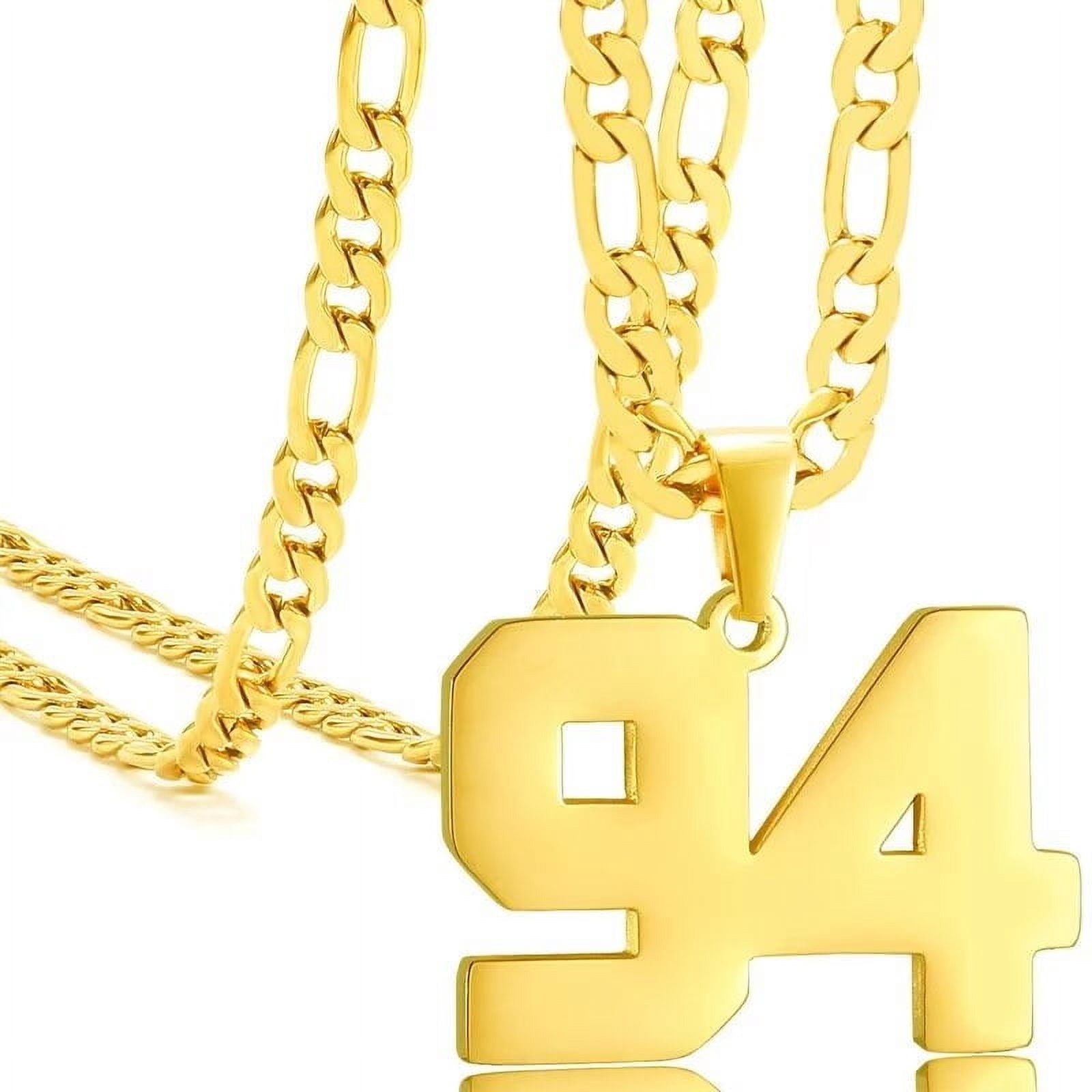 AmaMary Personalized Jersey Number Necklaces for Mens,Athletes ...