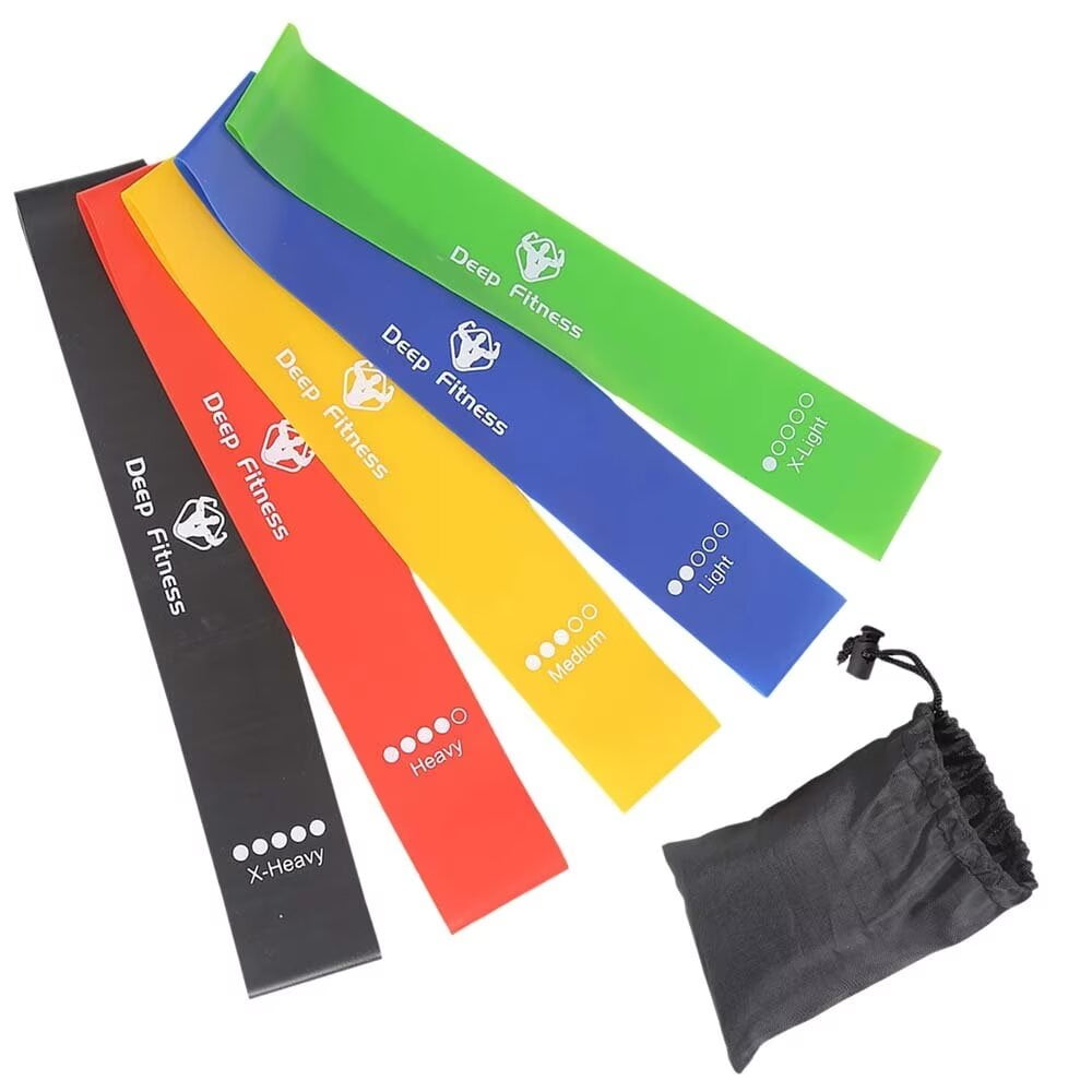 AmaMary Resistance Loop Exercise Bands with Instruction Guide and Carry ...