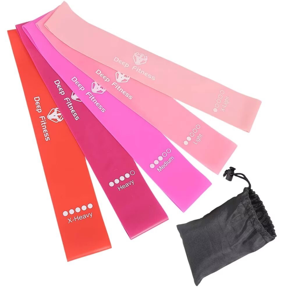 AmaMary Resistance Loop Exercise Bands with Instruction Guide and Carry ...