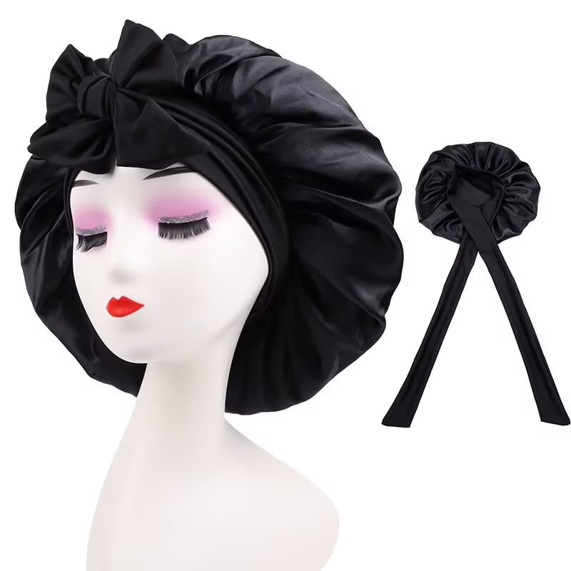 AmaMary Satin Bonnet for Women,Satin Hair Tie Bonnet,Curly Hair Silky ...