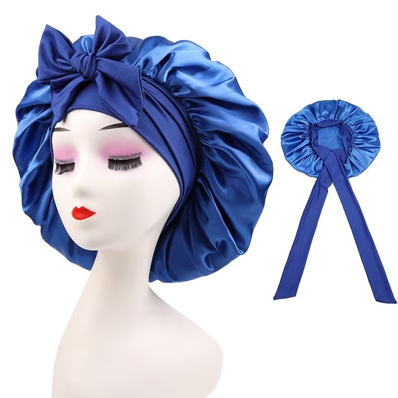 AmaMary Satin Bonnet for Women,Satin Hair Tie Bonnet,Curly Hair Silky ...