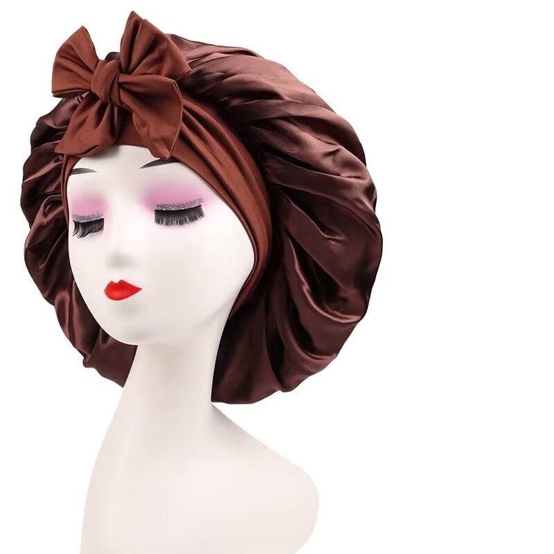 AmaMary Satin Bonnet for Women,Satin Hair Tie Bonnet,Curly Hair Silky ...