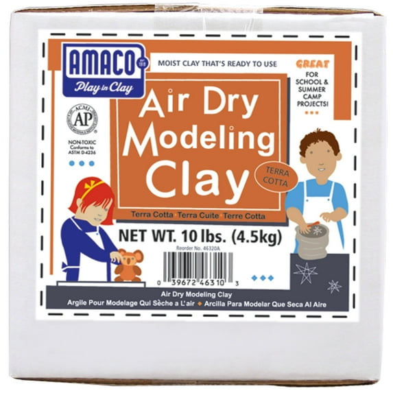 Amaco Air Dry Modeling Clay, 10 lbs., Terra-Cotta - Walmart.com