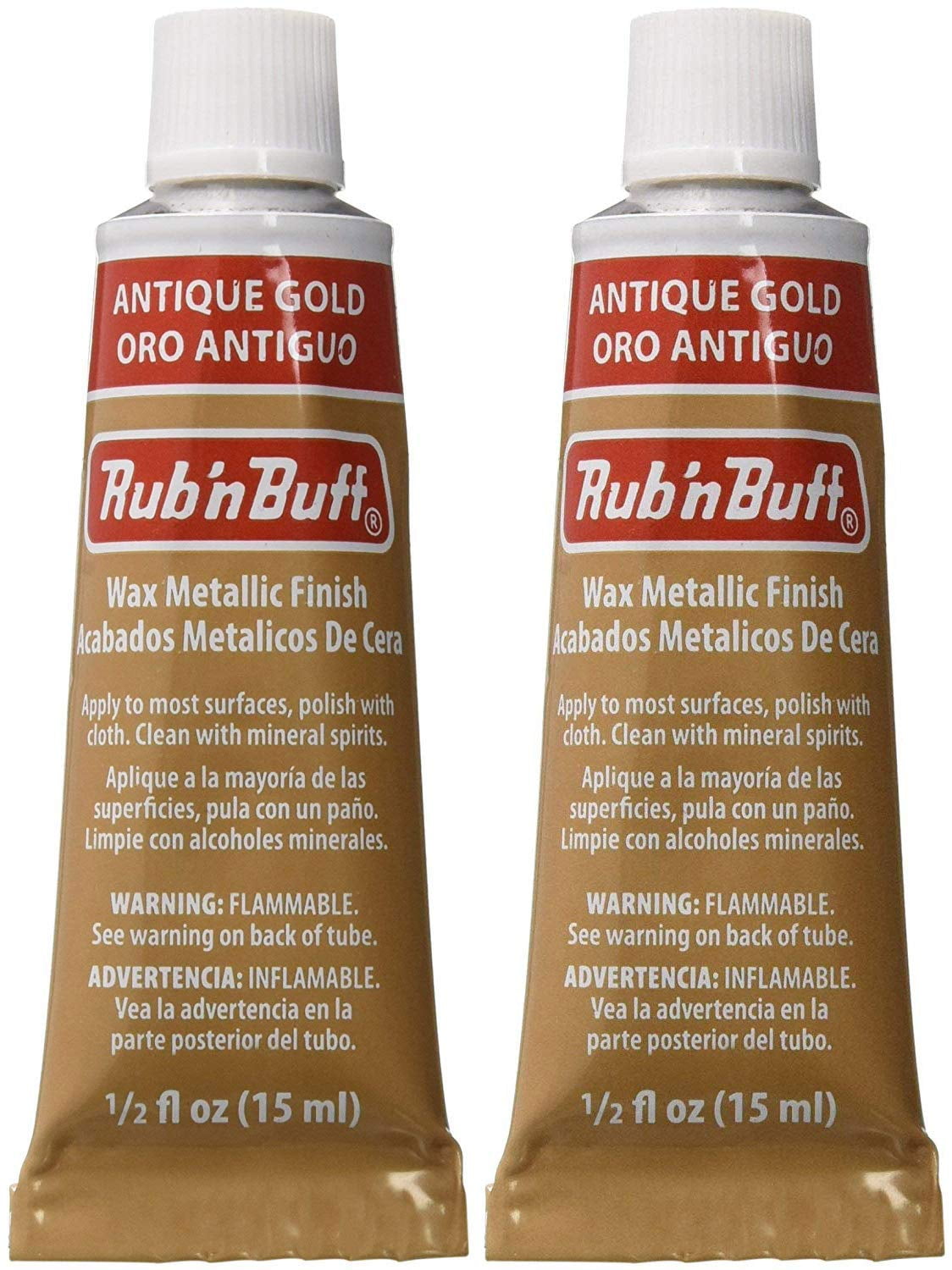 Amaco Rub 'N Buff Wax Metallic Finish, Antique Gold, 0.5 Fluid Ounce ...