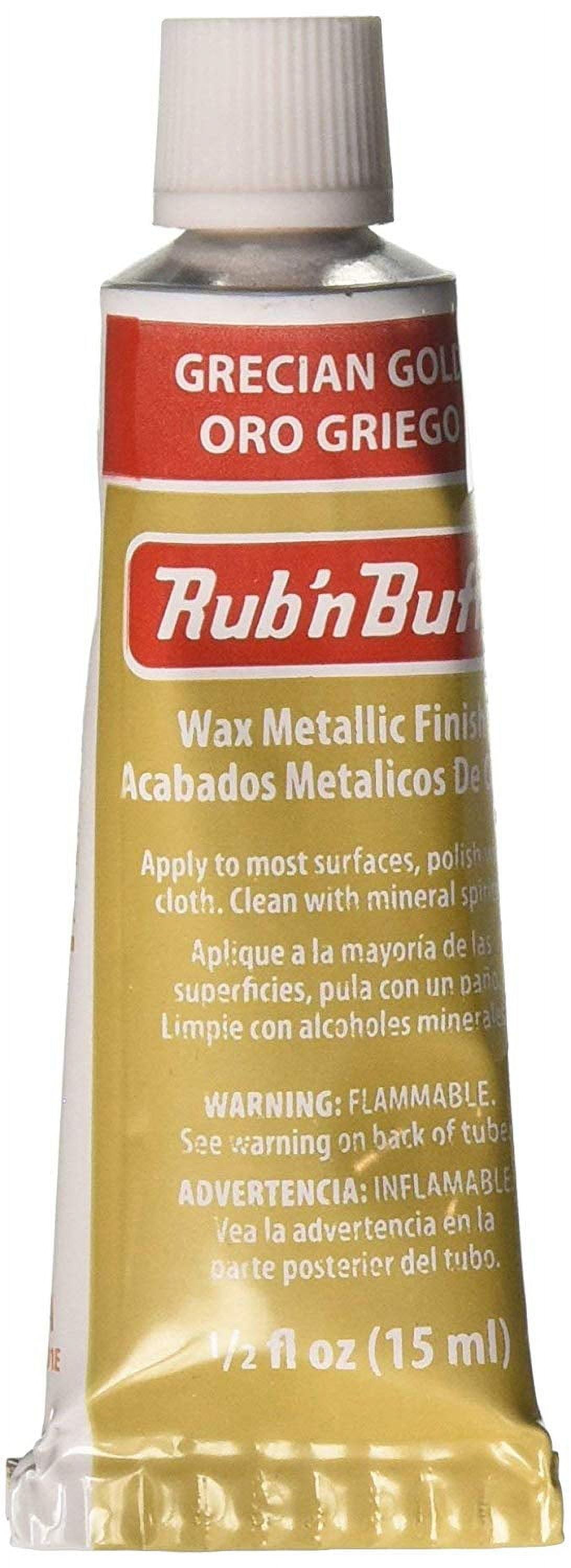 AMACO Rub 'n Buff Metallic Wax Finish, Grecian Gold, 0.5oz Tube for ...