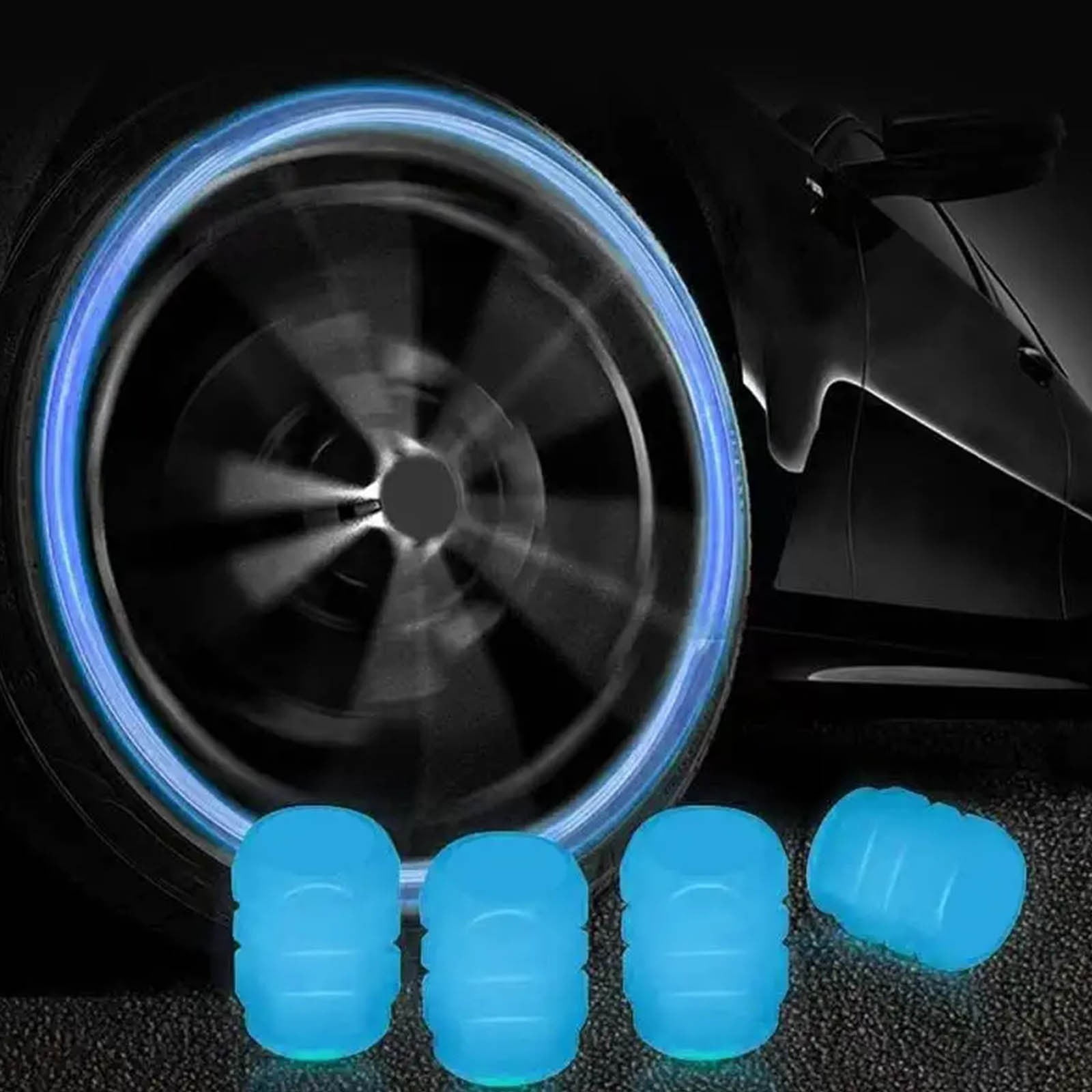 Amacok 1Pack Tire Valve Stem Cap, Universal Fluorescent Valve Caps ...