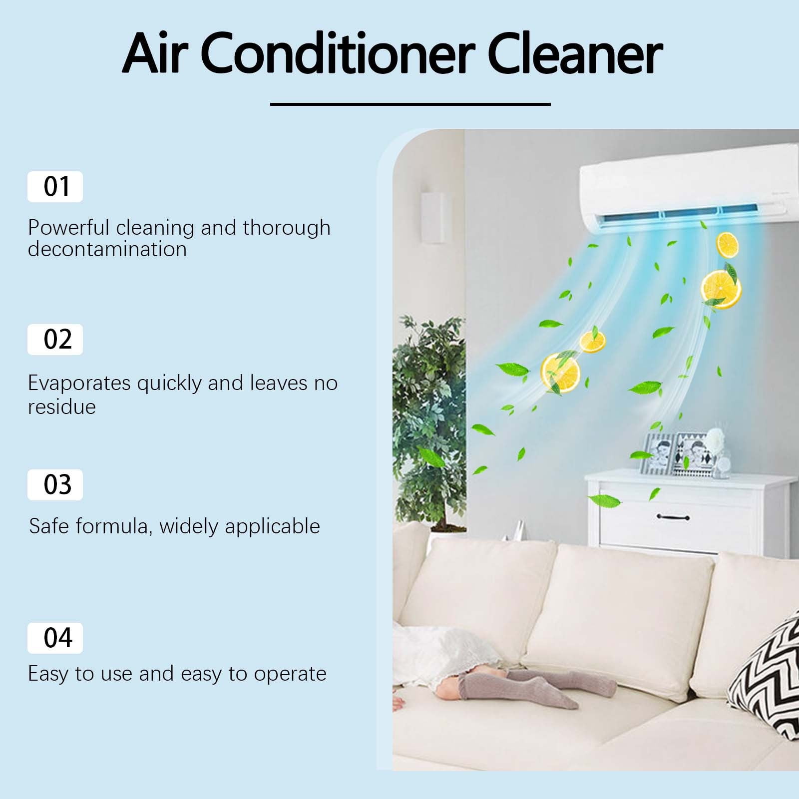 Amacok Air Conditioner Cleaner - Air Conditioner Coil Cleaner, Foaming ...