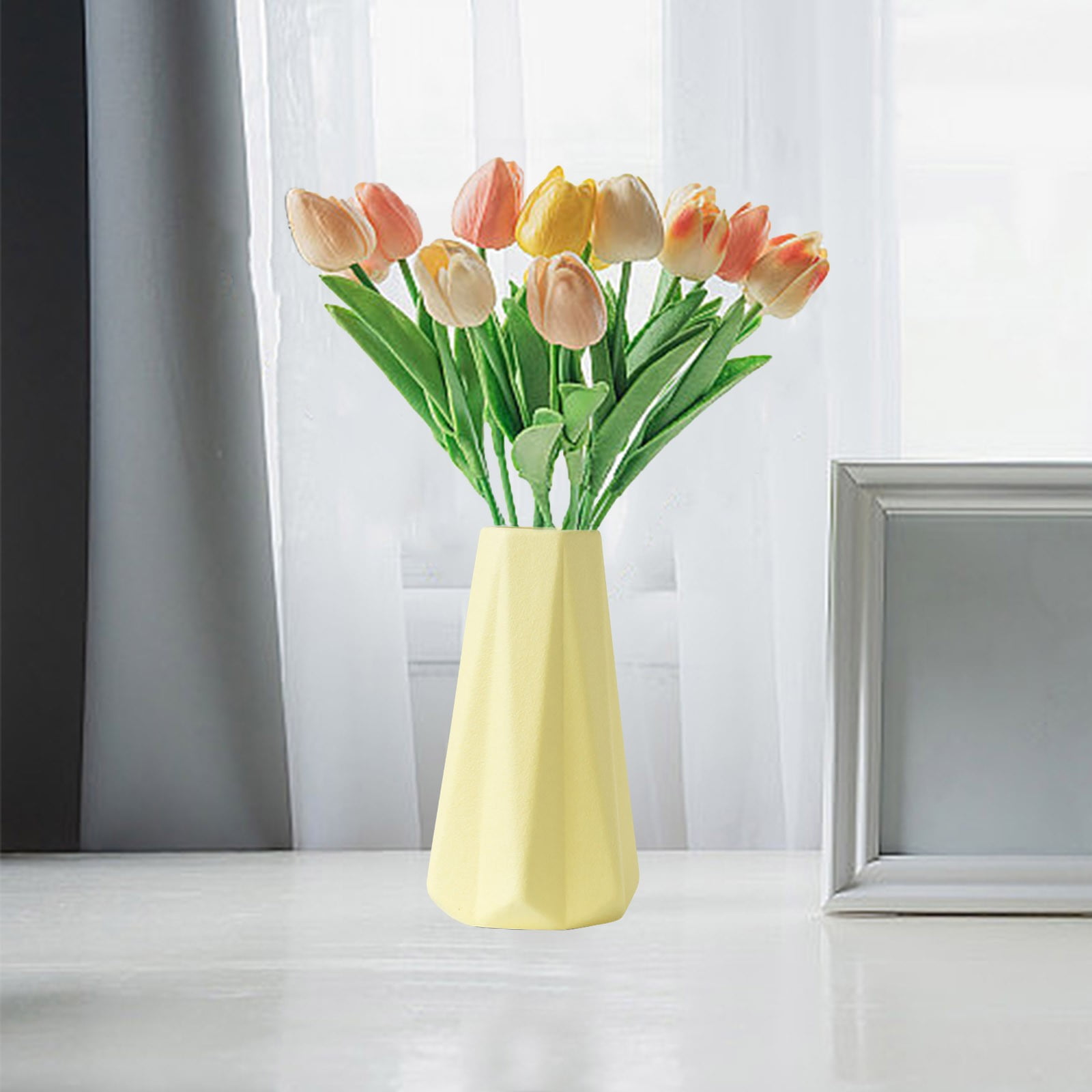 Amacok Ceramic Flower Vase 6Inch Modern Home Decor Vases, Decorative ...