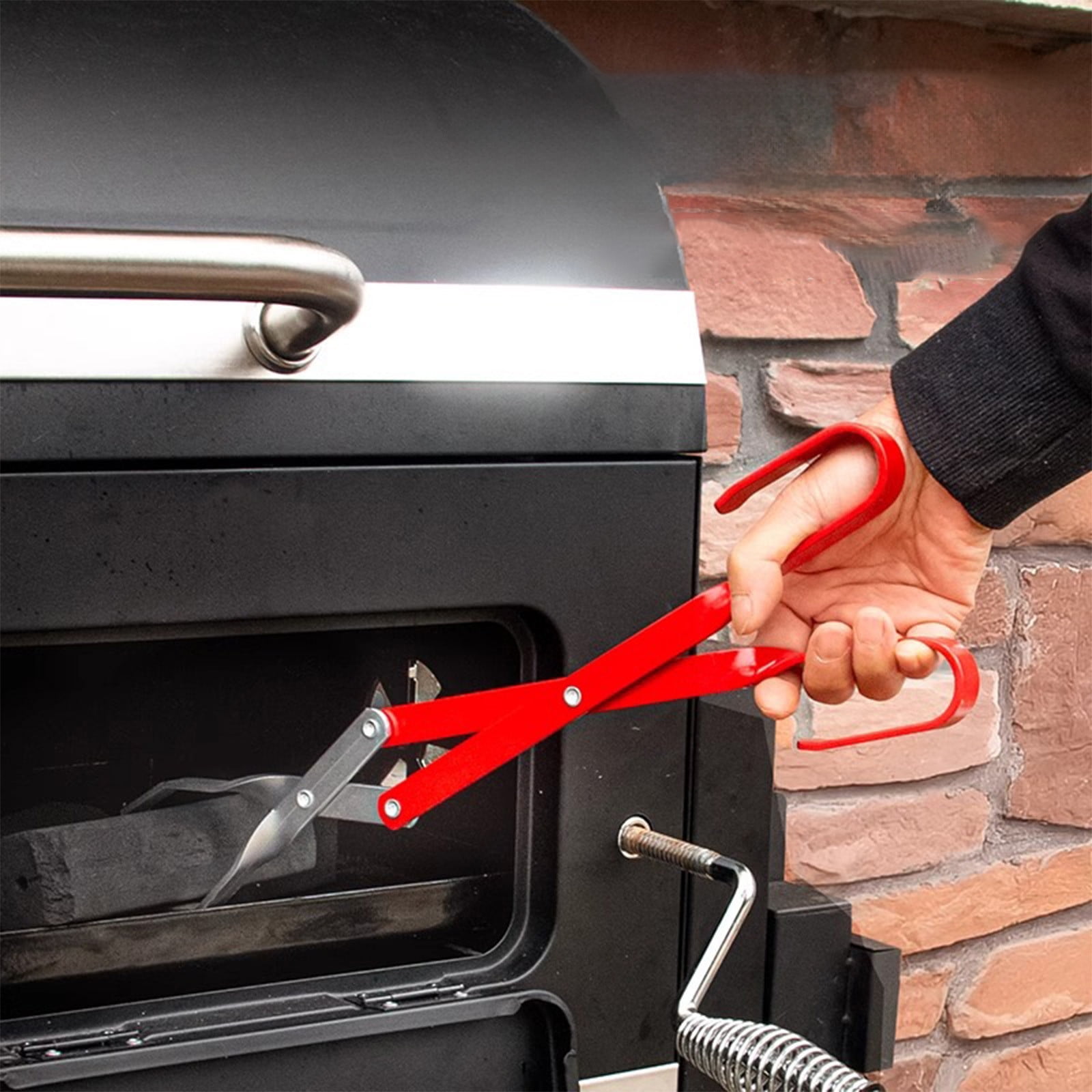 Amacok Fireplace Tongs, Chiminea Tongs, Fire Tongs Firewood Grabber ...