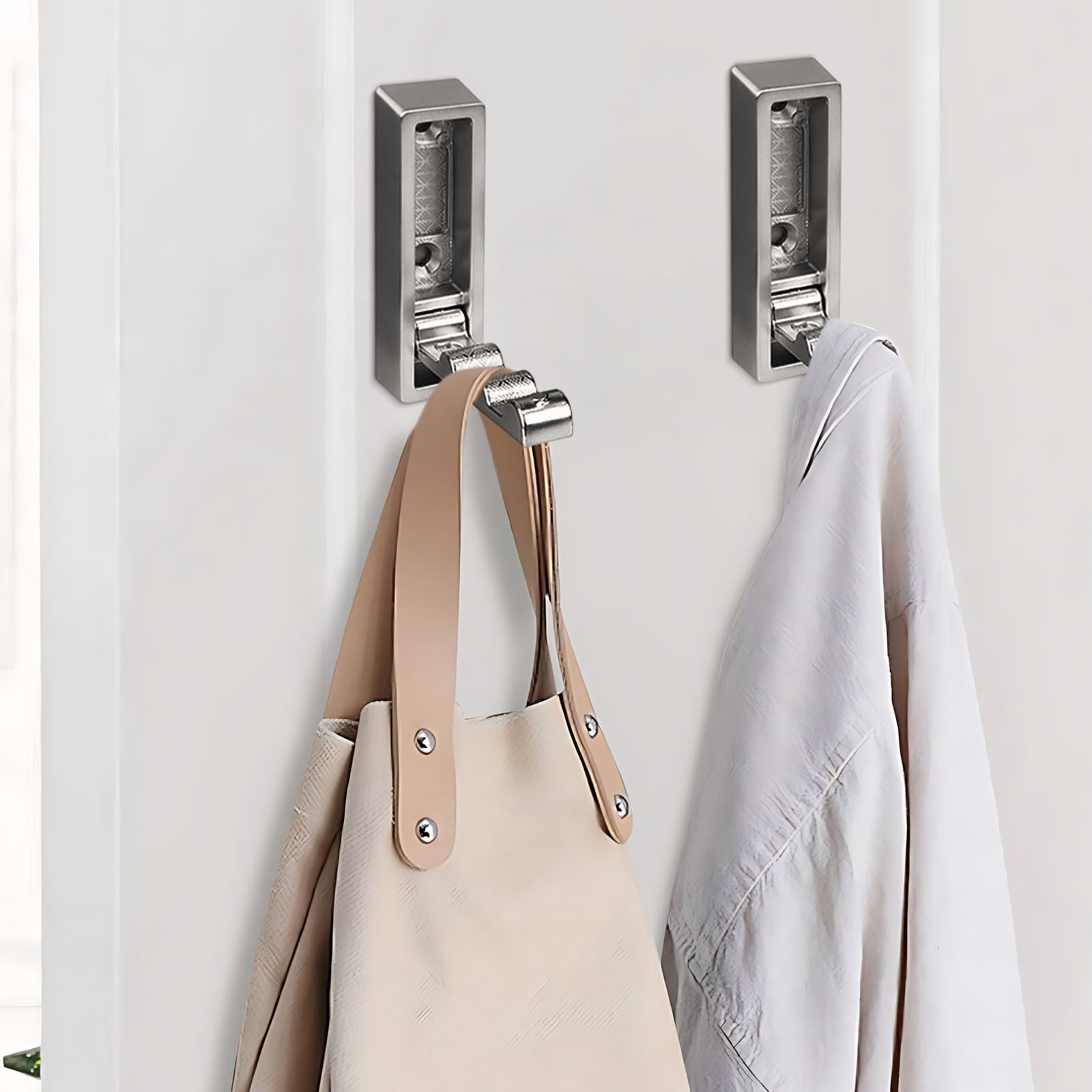 Amacok Folding Wall Hook, Metal Coat Hooks Wall Mounted, Heavy Duty ...