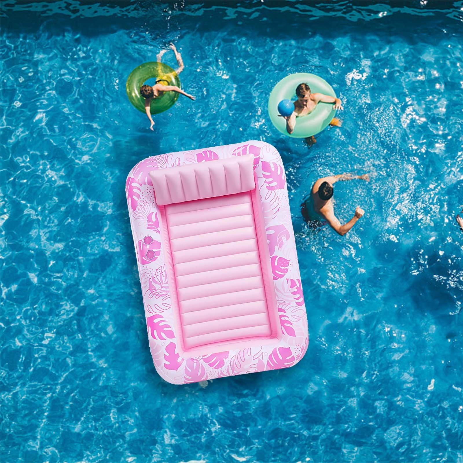 Amacok Inflatable Tanning Pool Rafts for Adults, 80" X 55" Adult Pool ...