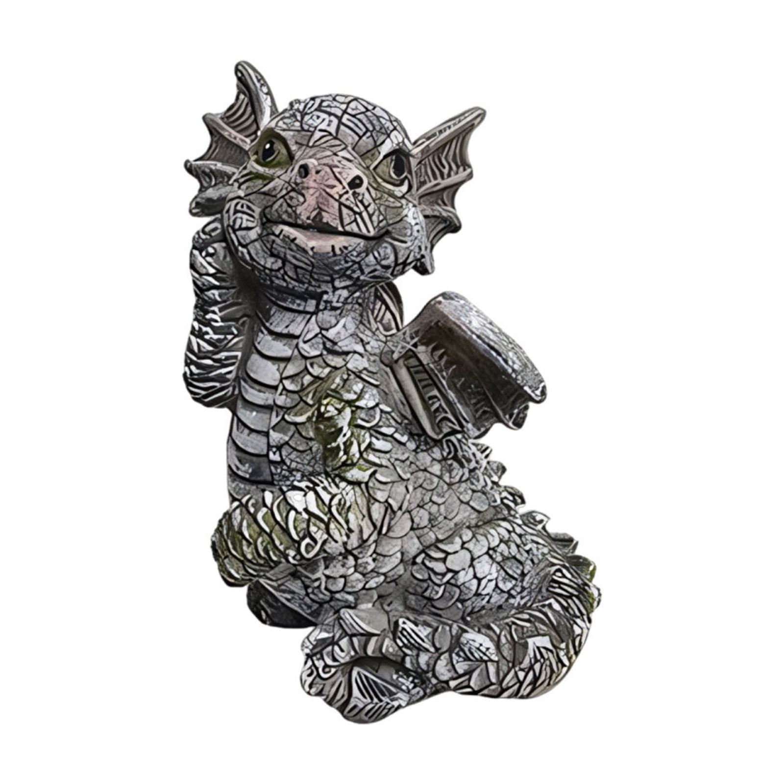 Amacok Resin Dragon Figurine Cute 3D Dragon Statue Vintage Dragon ...