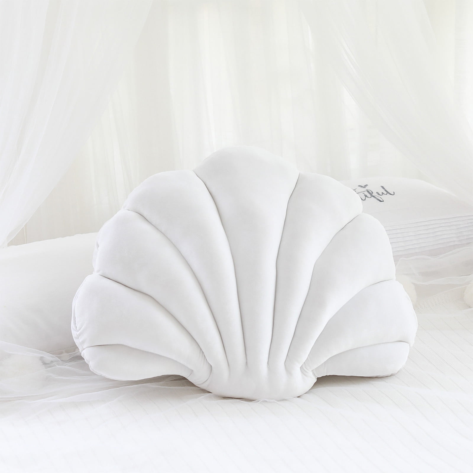 Amacok Shell Pillow 13” x 10” Cute Seashell Velvet Decorative Pillow ...