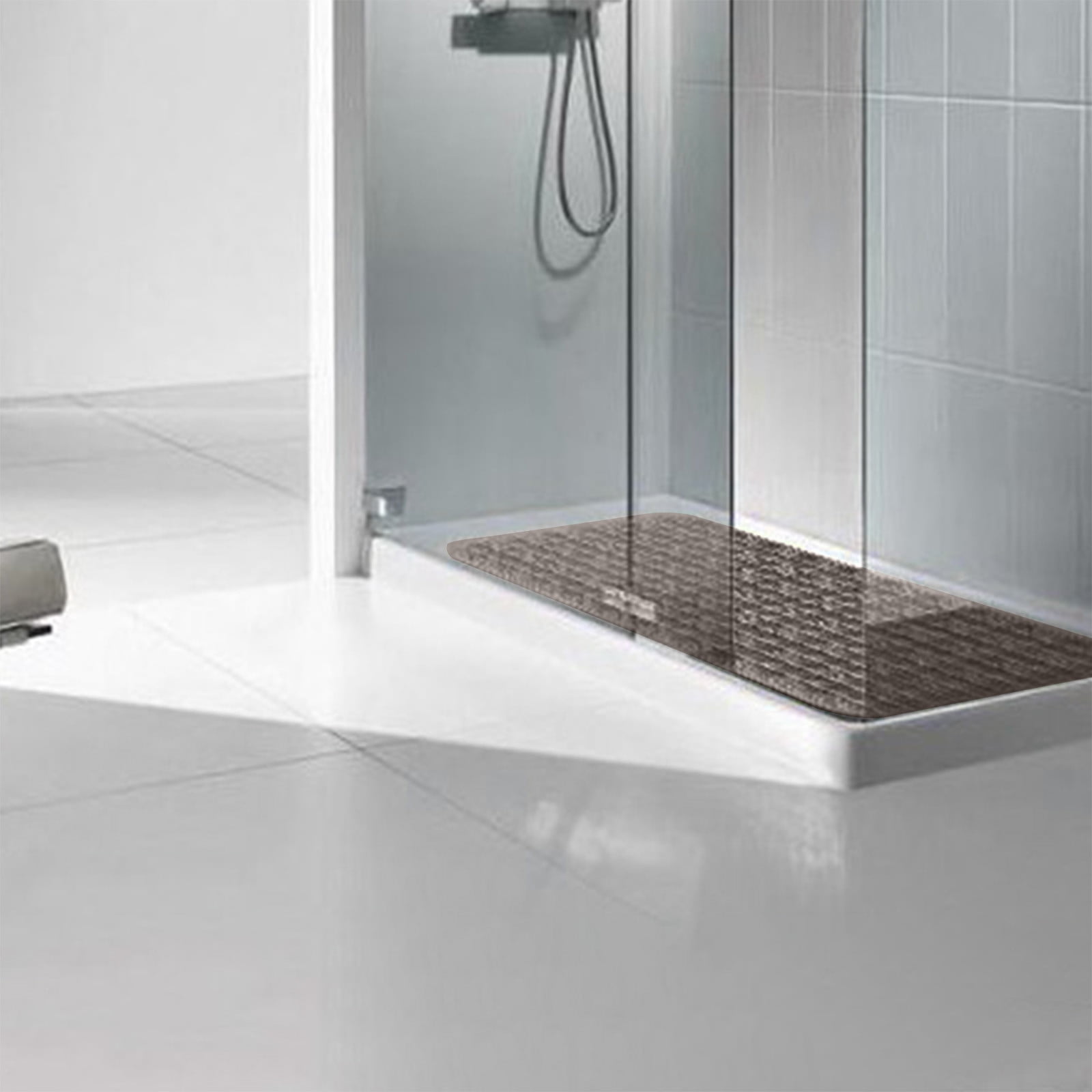 Amacok Shower Foot Scrubber Mat with Non-Slip Suction Cups, 27X14" Foot ...