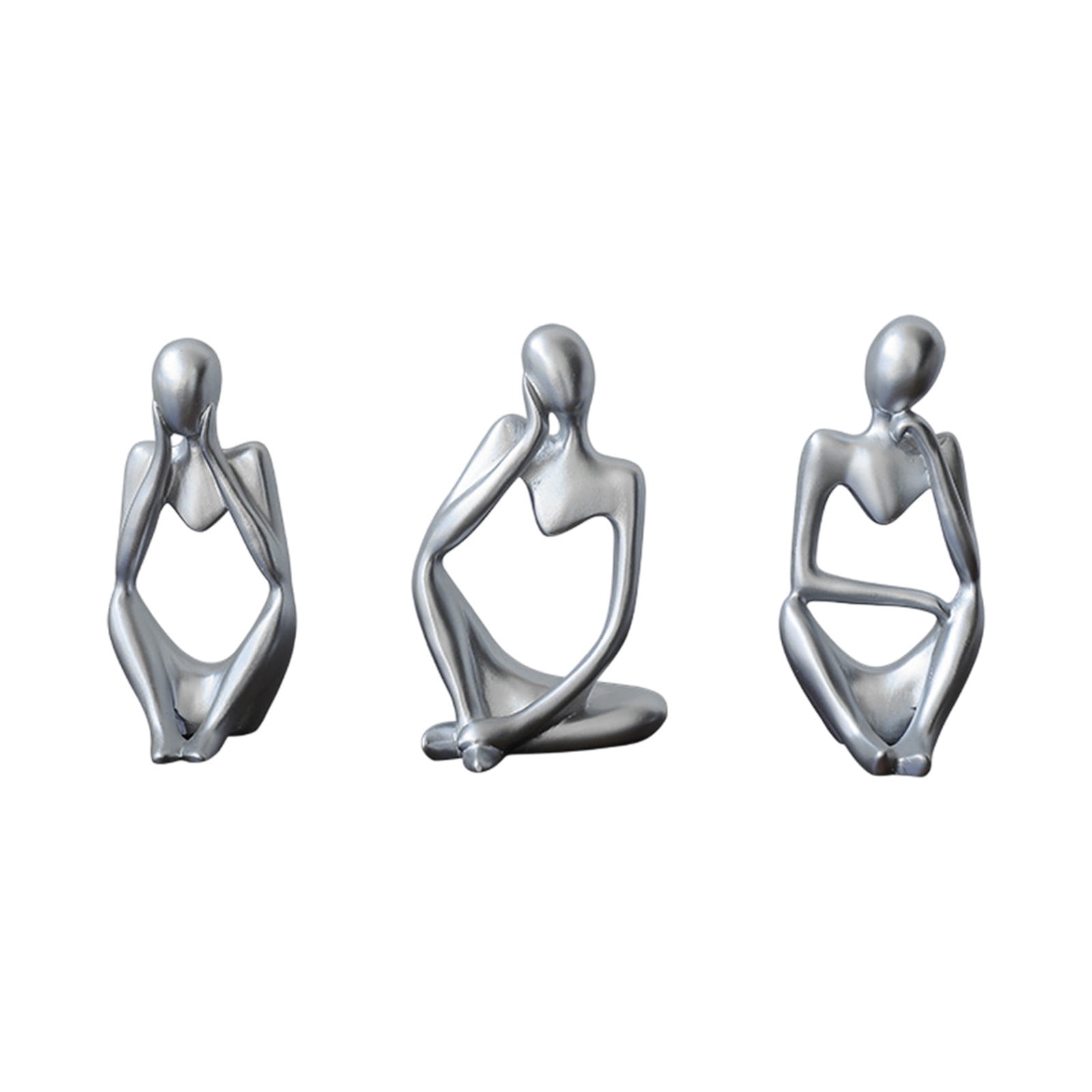 Amacok Thinker Statue Decor, 3Pcs Modern Abstract Art Sculpture ...