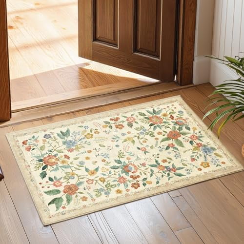 Amada 2x3 Washable Area Rug, Non-Slip & Low-Profile Entryway Rug with ...