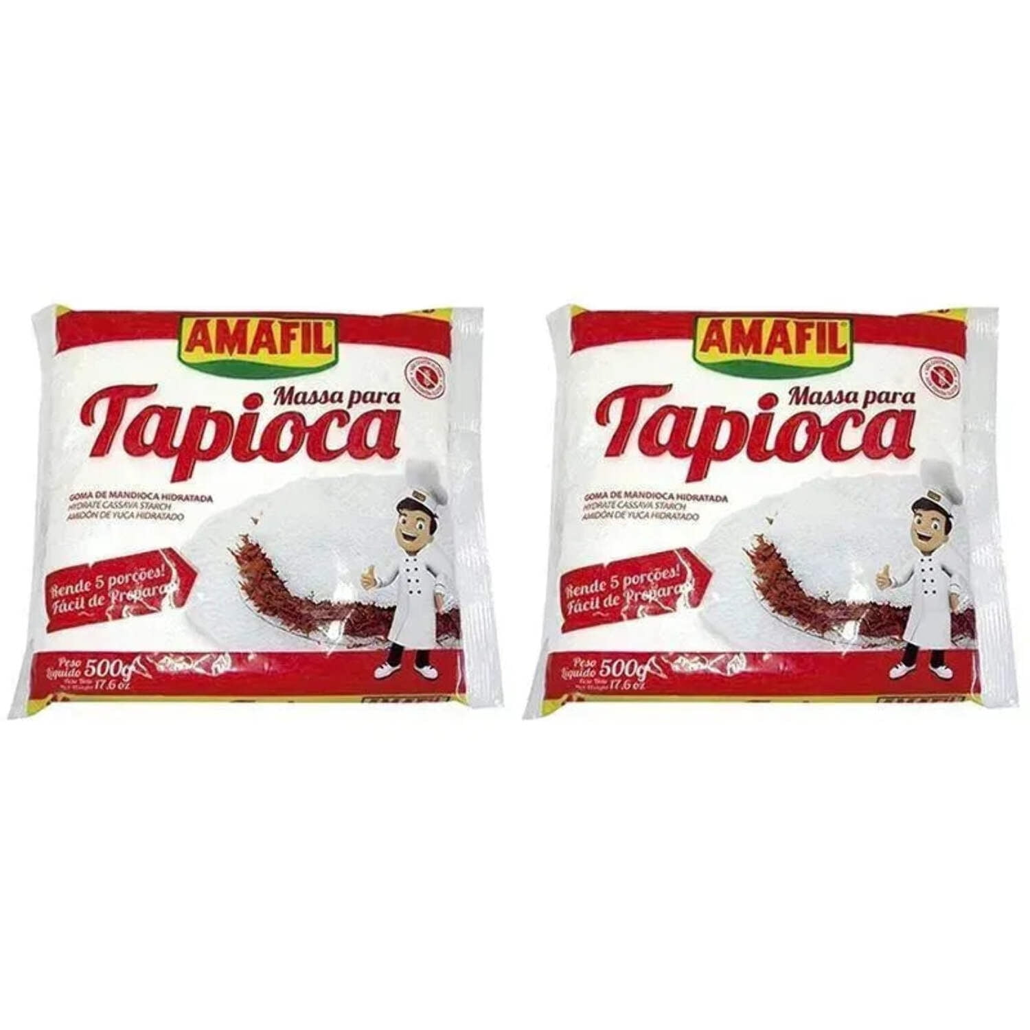 Amafil Tapioca Flour, Gluten-Free, Grain-Free, 500g 17.6oz, 2 Pack ...