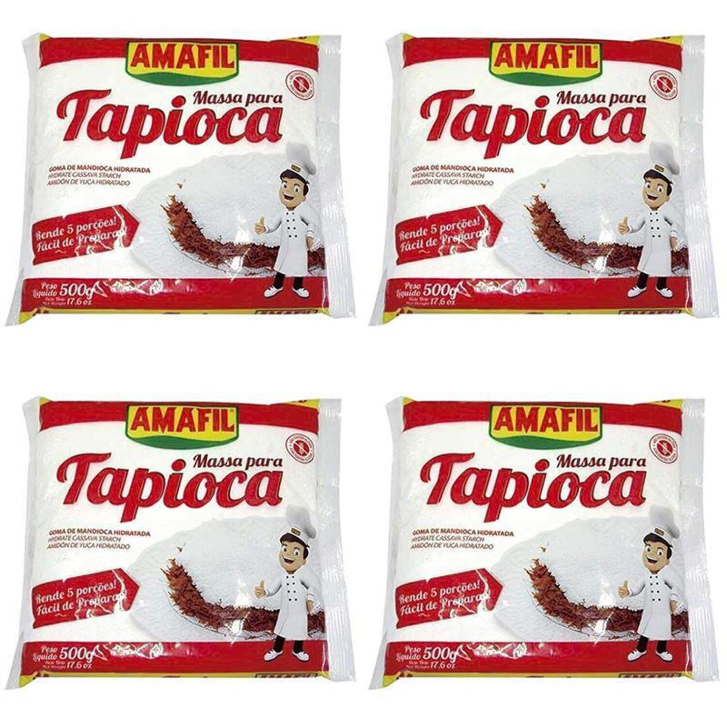 Amafil Brazilian Tapioca Flour, Gluten-Free Baking Alternative, 500G 17.6Oz (4 Pack) - Walmart.com
