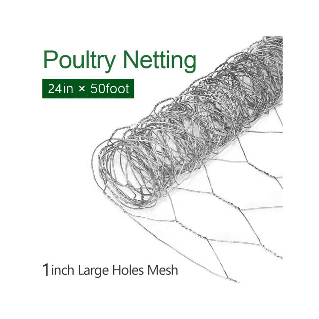 Amagabeli 1 inch 48inchx50ft Hexagonal Poultry Netting Galvanized ...
