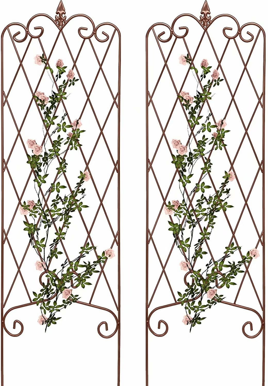 Amagabeli 2 Pack Garden Trellis for Climbing Plants 60" x 18" Rustproof ...