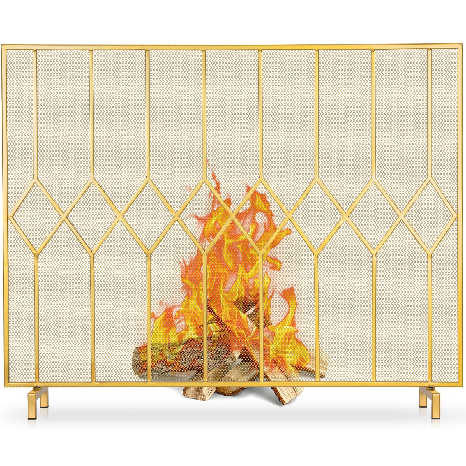 Amagabeli 39X31In Fireplace Screens for Wood Burning Fireplace Single ...