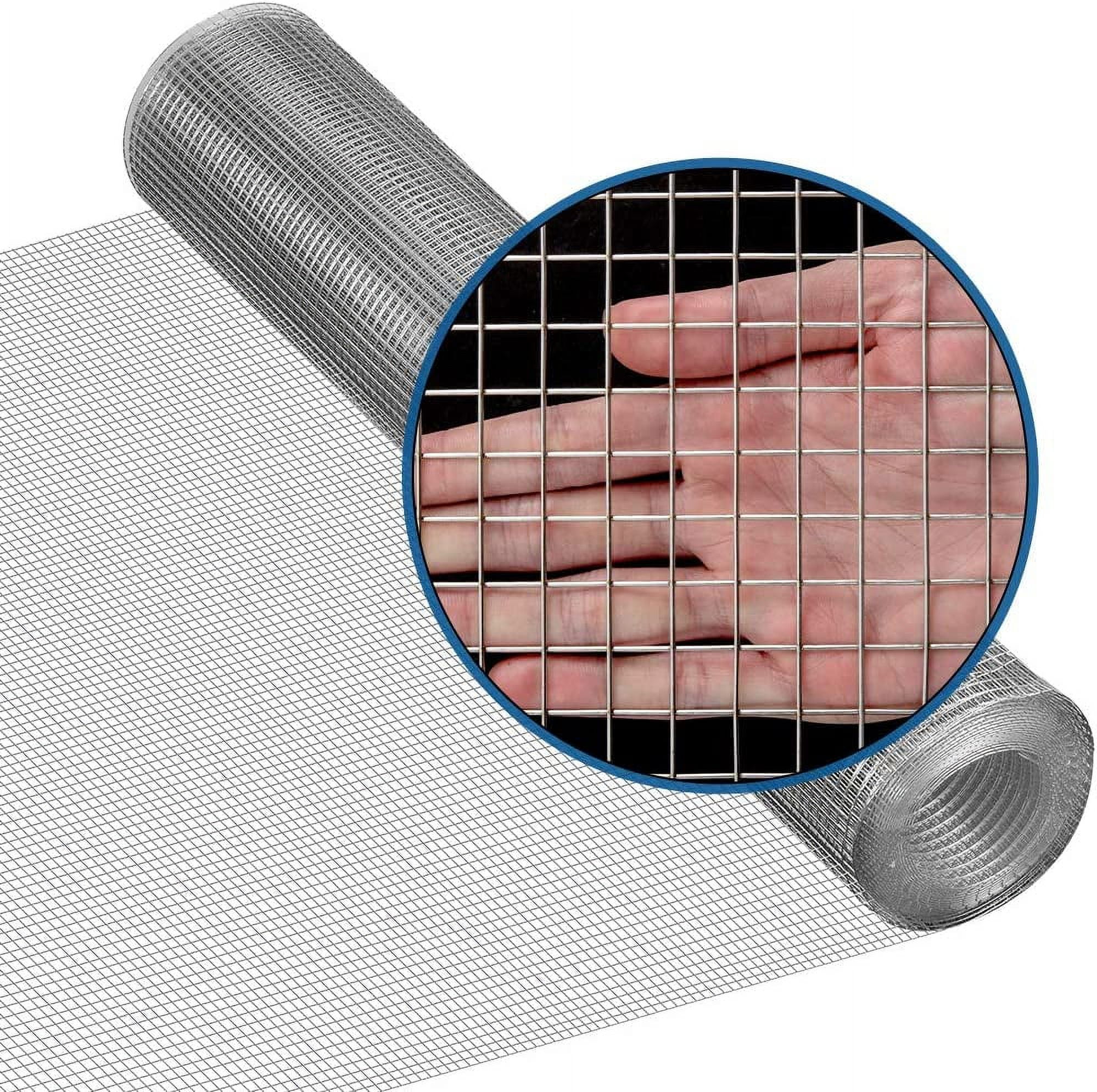 Amagabeli 48x50 Hardware Cloth 1/4 inch Square Galvanized Chicken Wire ...
