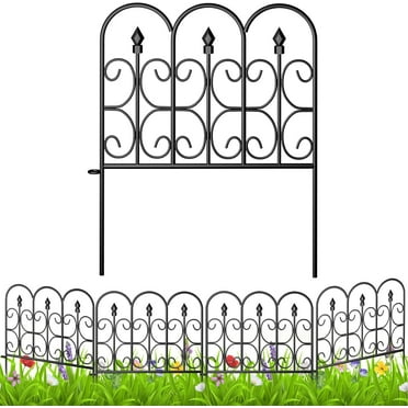 14 Panels 32in(H) X 20.4ft(L) Decorative Outdoor Garden Fence for Yard ...